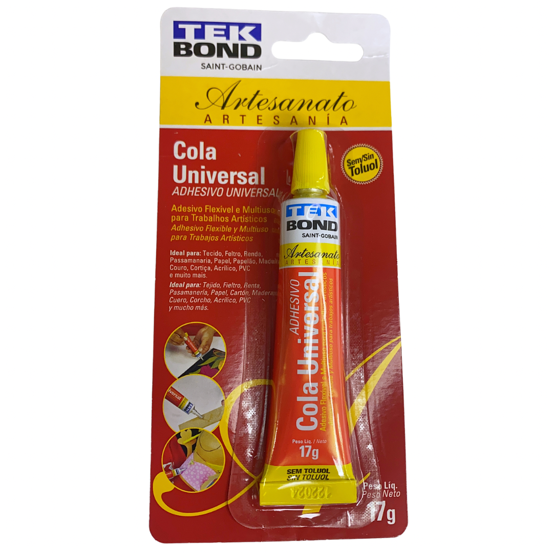 Cola Universal TekBond - 17g - Cola para artesanato - Ornatos Bijuterias